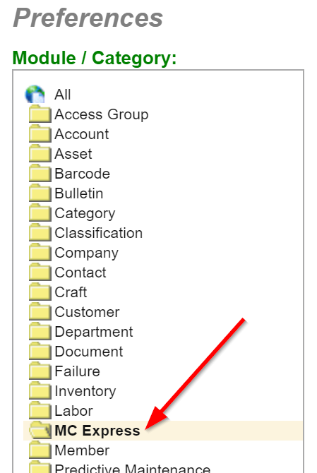 MC Express system administration