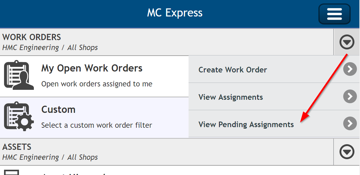 MC Express work orders