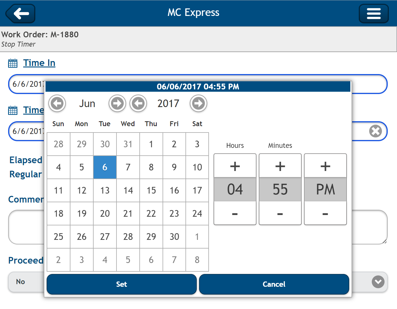 MC Express work orders