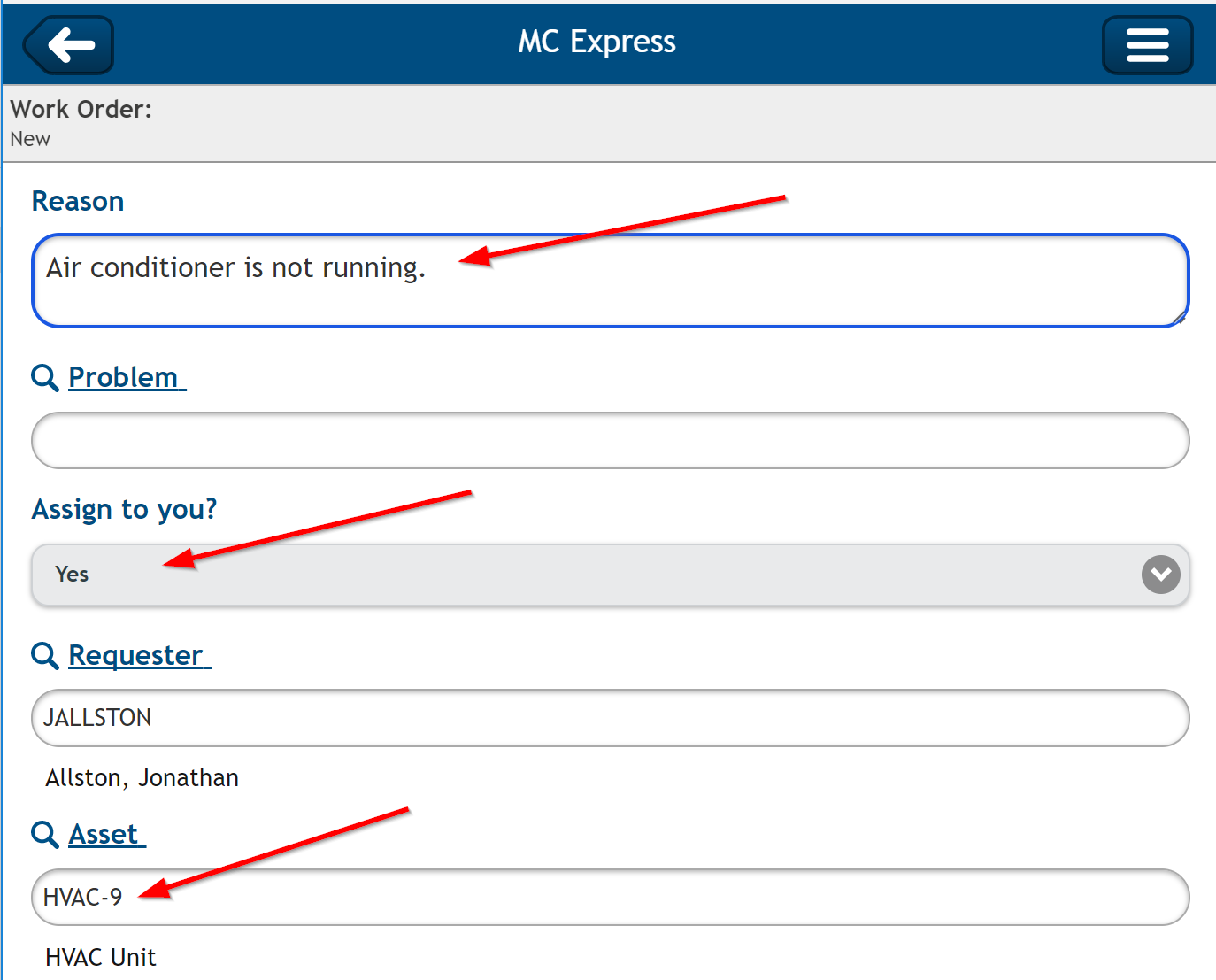 MC Express work orders