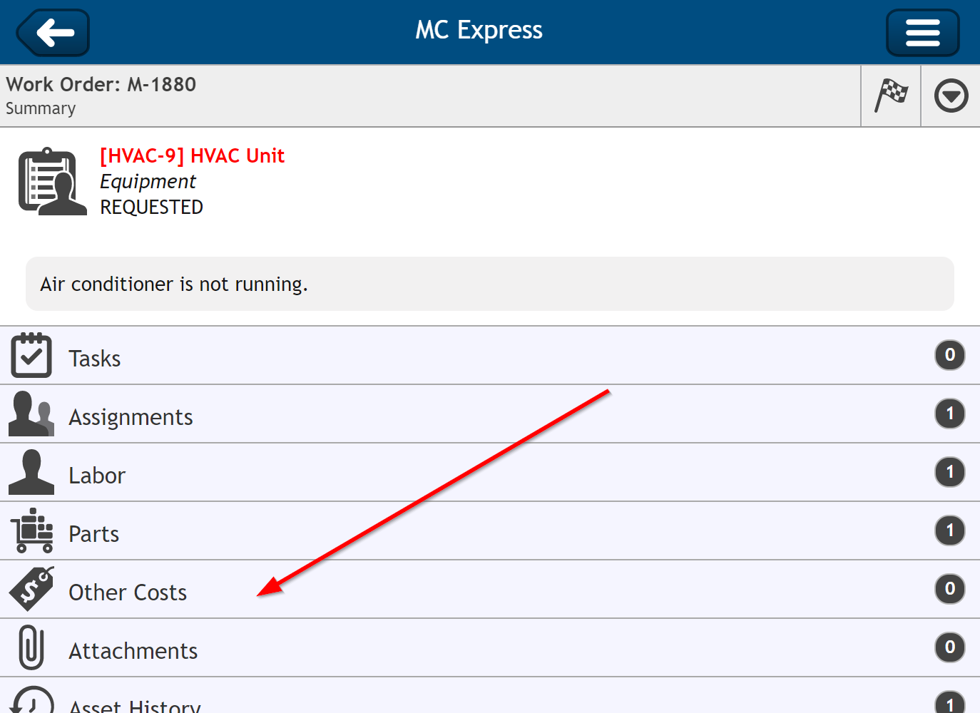 MC Express work orders