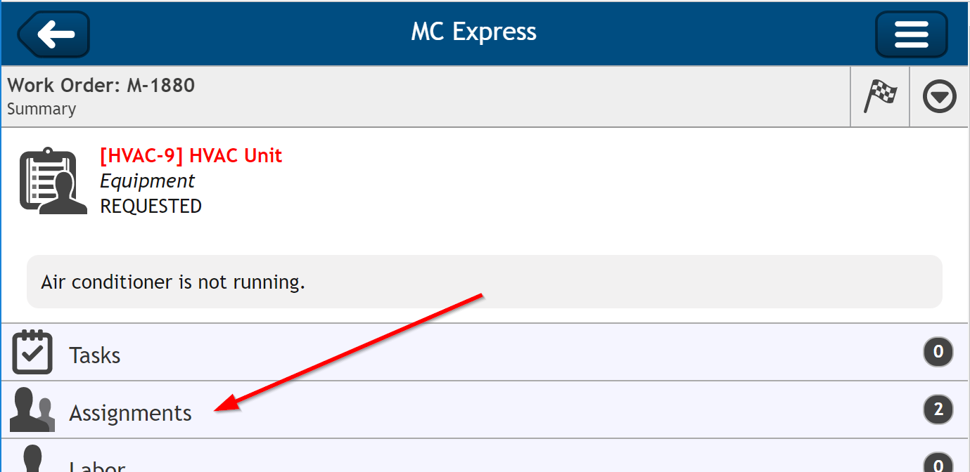 MC Express work orders