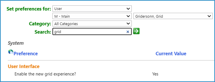 How to use the Grid view
