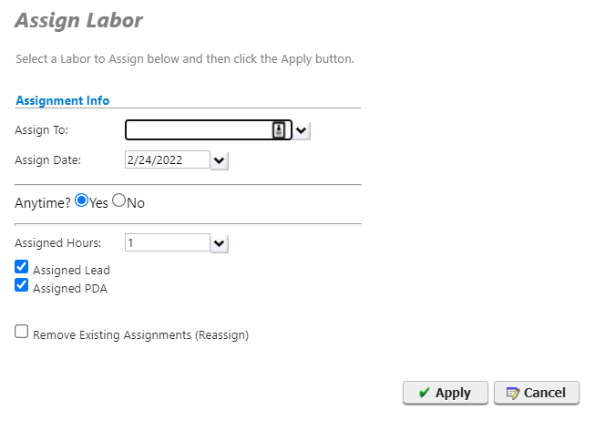 How to assign a work order