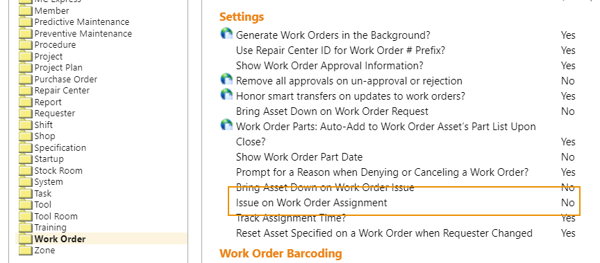 Work order scheduling administration